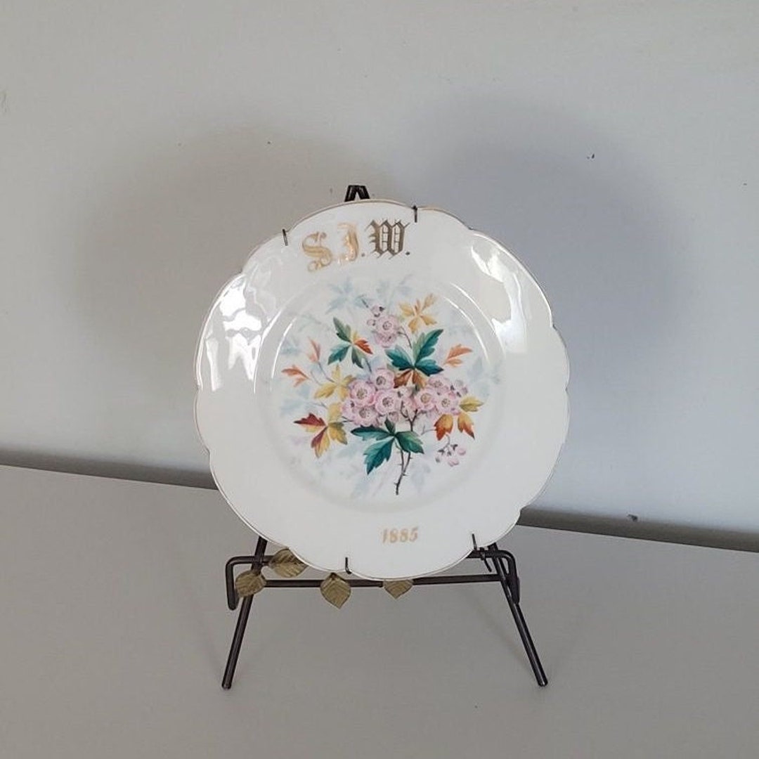 Haviland Limoges Porcelain Scalloped Edge Plate 1885 Antique Gold Edge ...