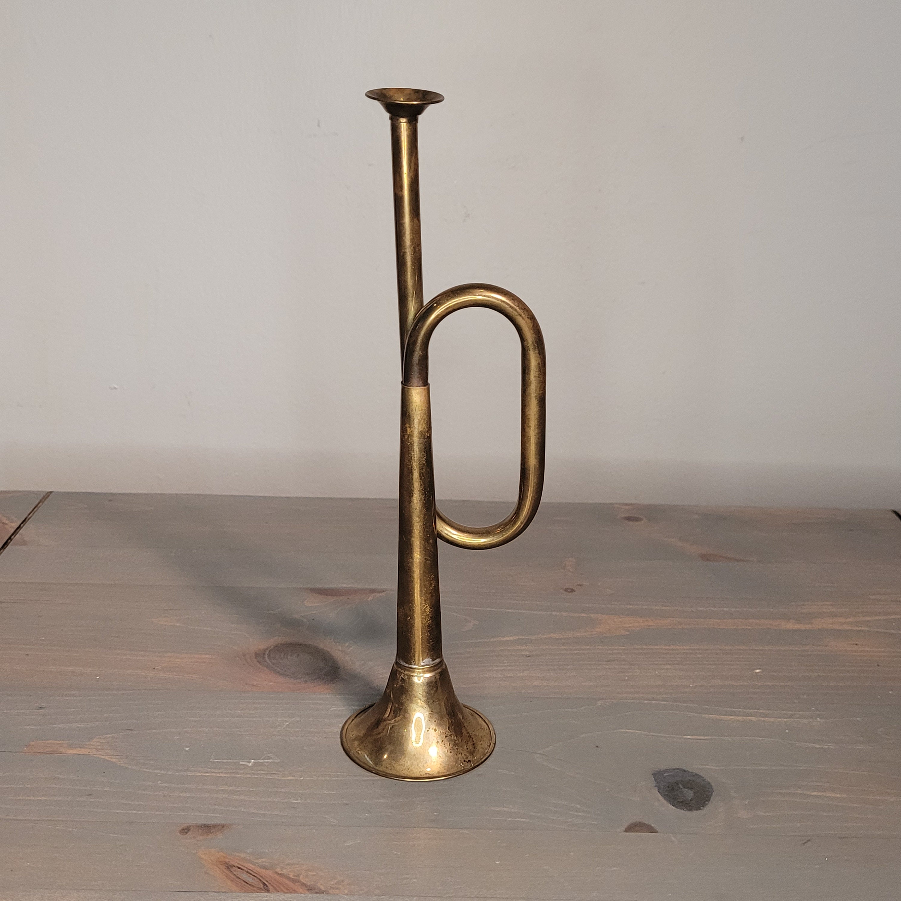 Vintage Brass Bugle, Music Room Decor Charge Horn Artillery Bugle Retro ...
