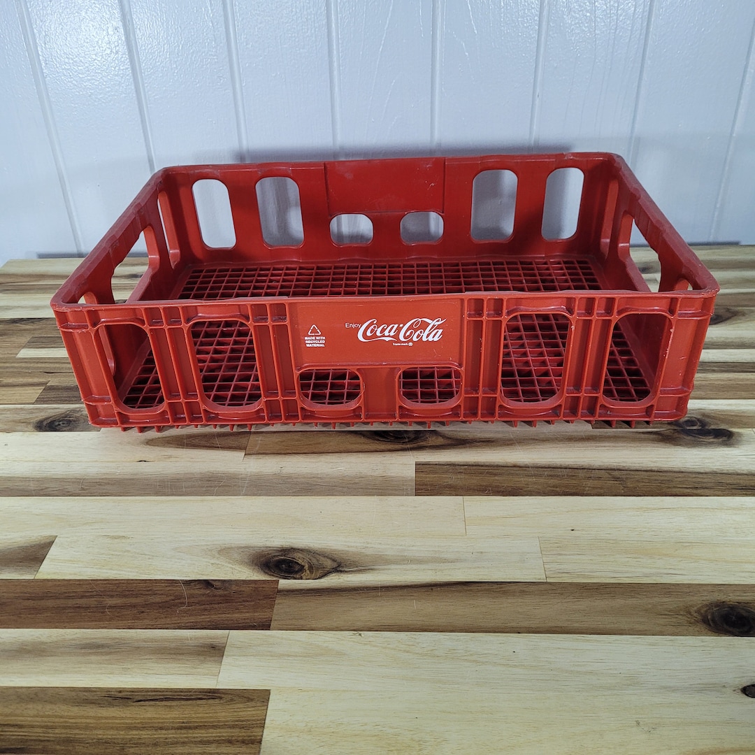 VTG HUS Coke Crate, Retro Advertising Storage, 1990s Collectible Holder ...