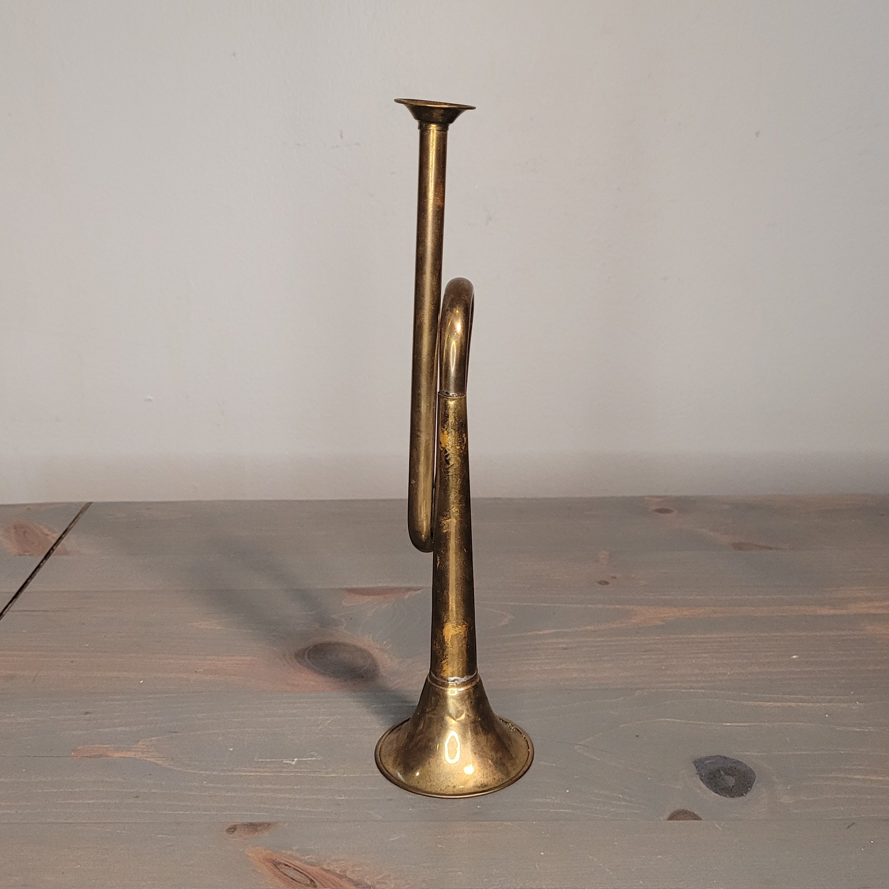 Vintage Brass Bugle, Music Room Decor Charge Horn Artillery Bugle Retro ...