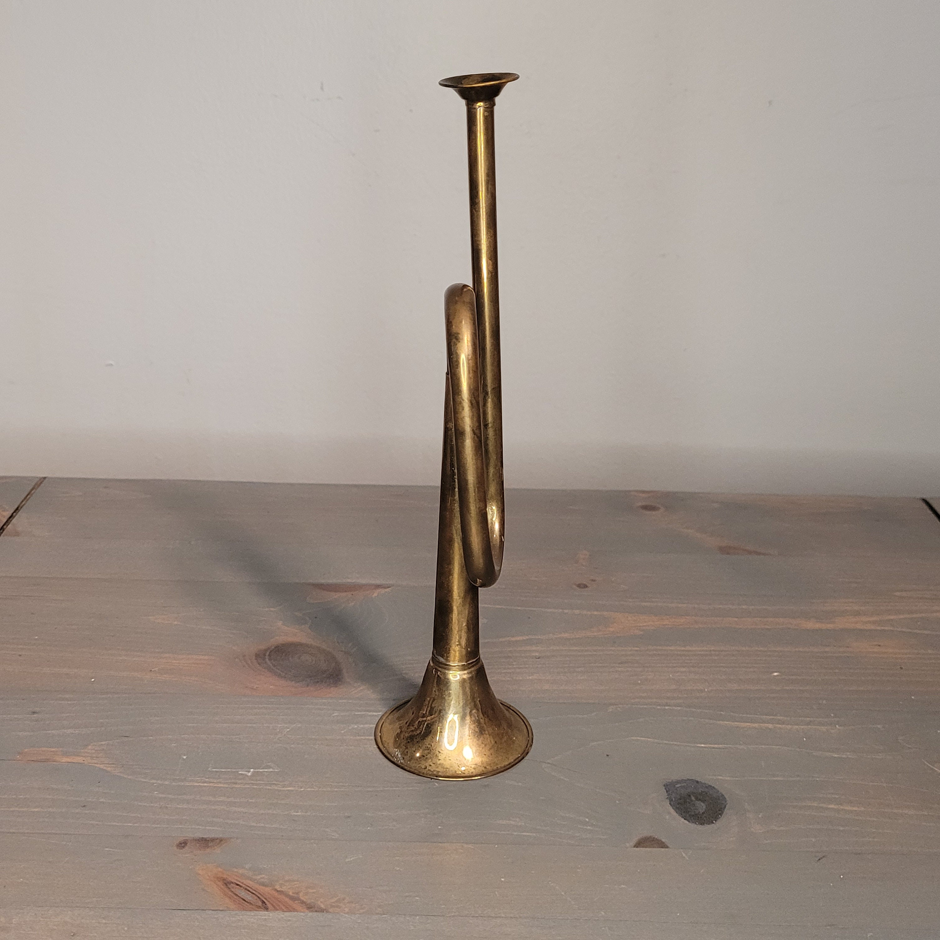 Vintage Brass Bugle, Music Room Decor Charge Horn Artillery Bugle Retro ...