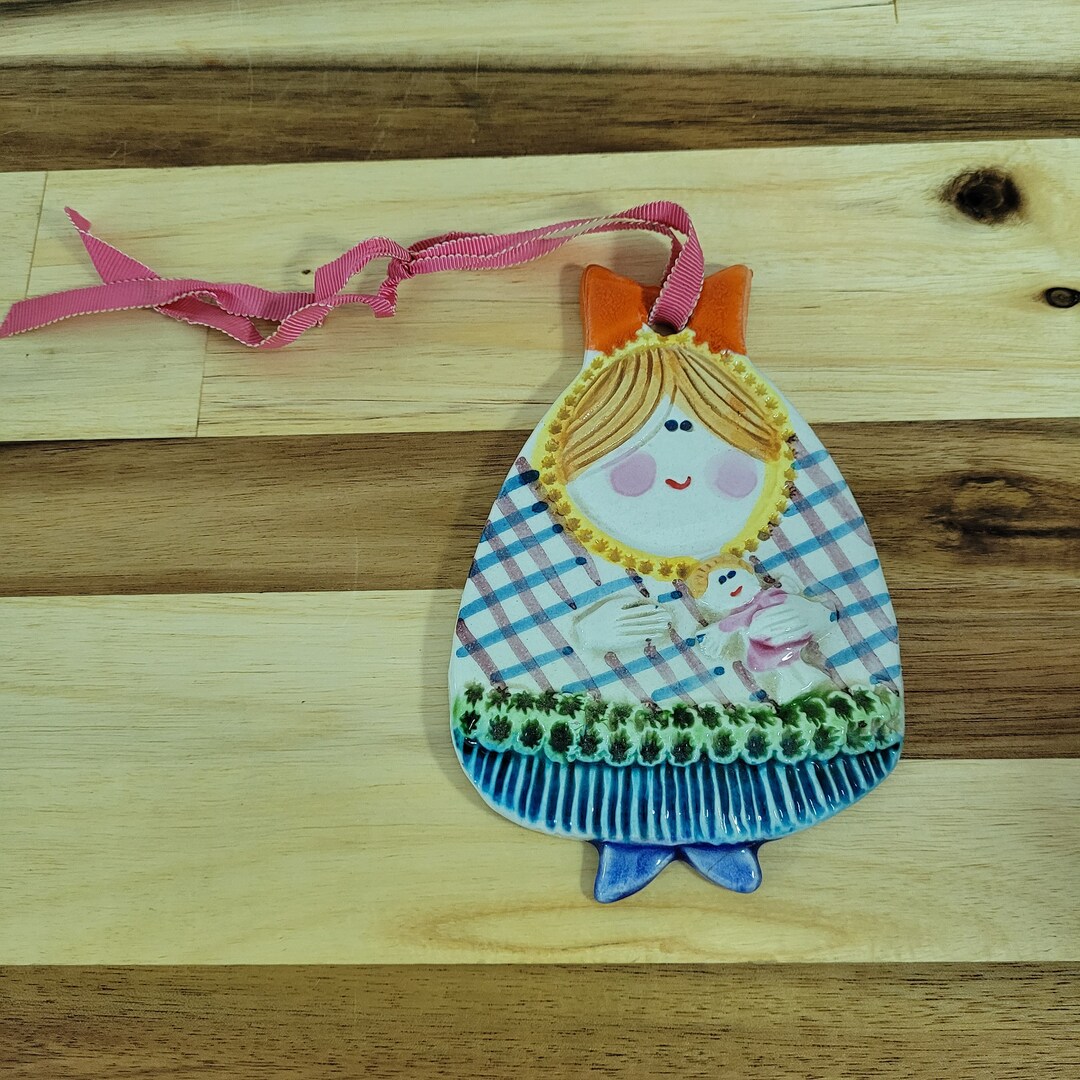 Vintage Italian Ceramic Gensini Ceramiche Signed Pottery Girl Holding ...