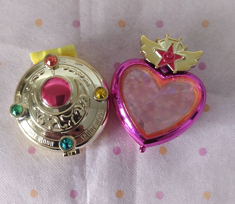 Sailor Moon Compact Mirror Case Gashapon Hanshin Moon Brooch - Etsy