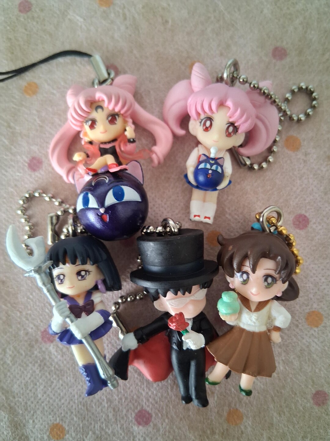 Sailor Moon Key Holder Keychain Mini Figure Kawaii Japan Chibiusa ...