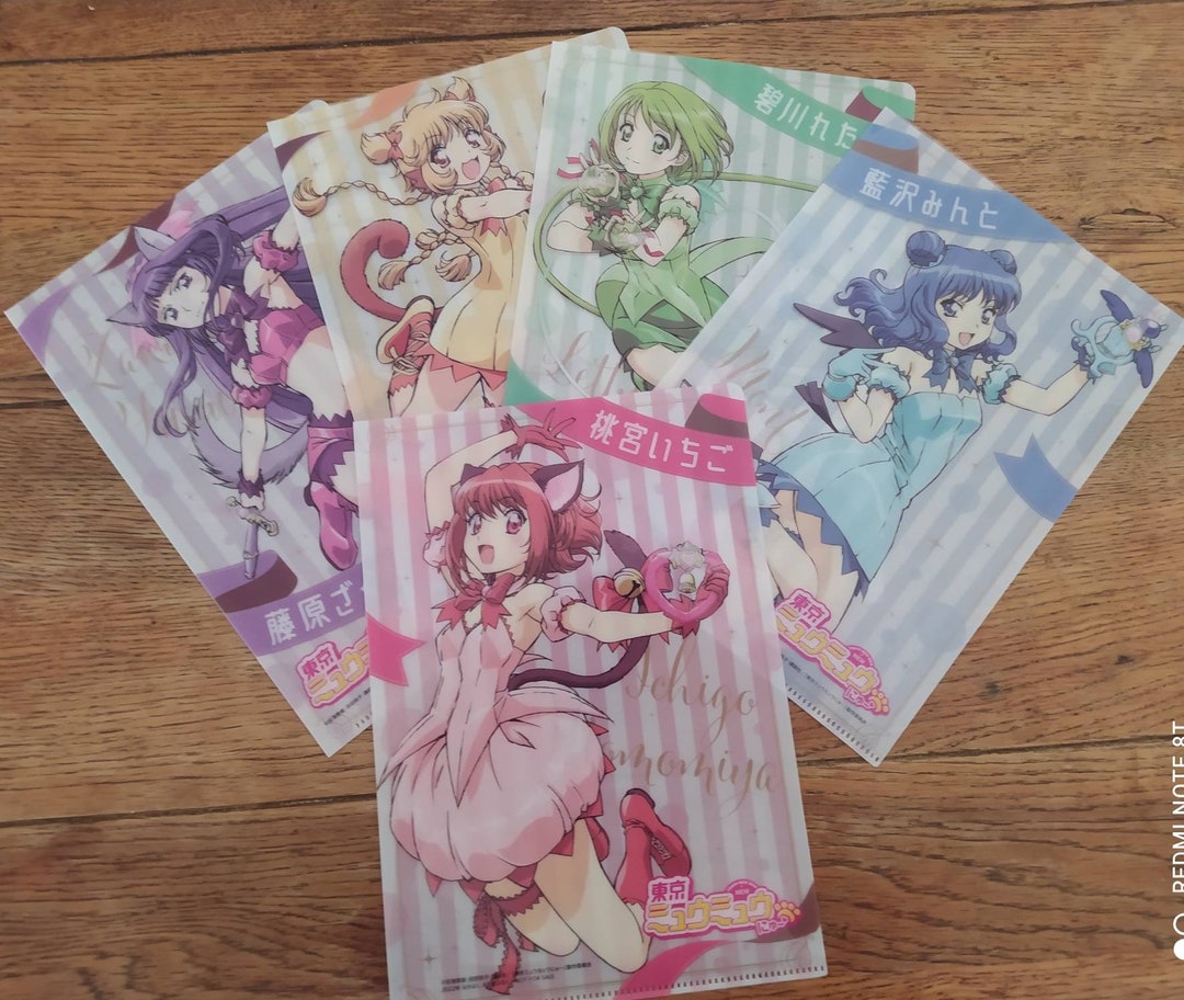 Kawaii Tokyo Mew Mew New Clear File A5 Mew Ichigo Minto Lettuce Purin ...