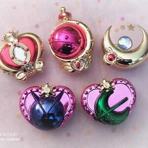 Sailor Moon Hanshin Compact Mirror Stick & Rod Arrange Gashapon Kawaii ...