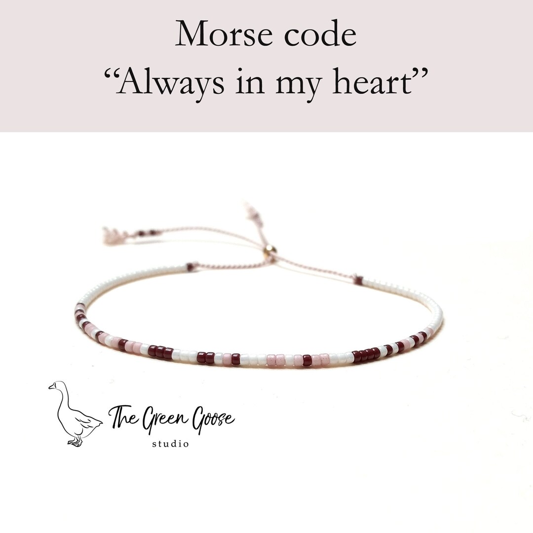 Always in My Heart Morse Code Bracelet Best Friend Memorial - Etsy