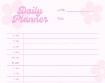 Instant Download Weekly Planner Pink - Etsy