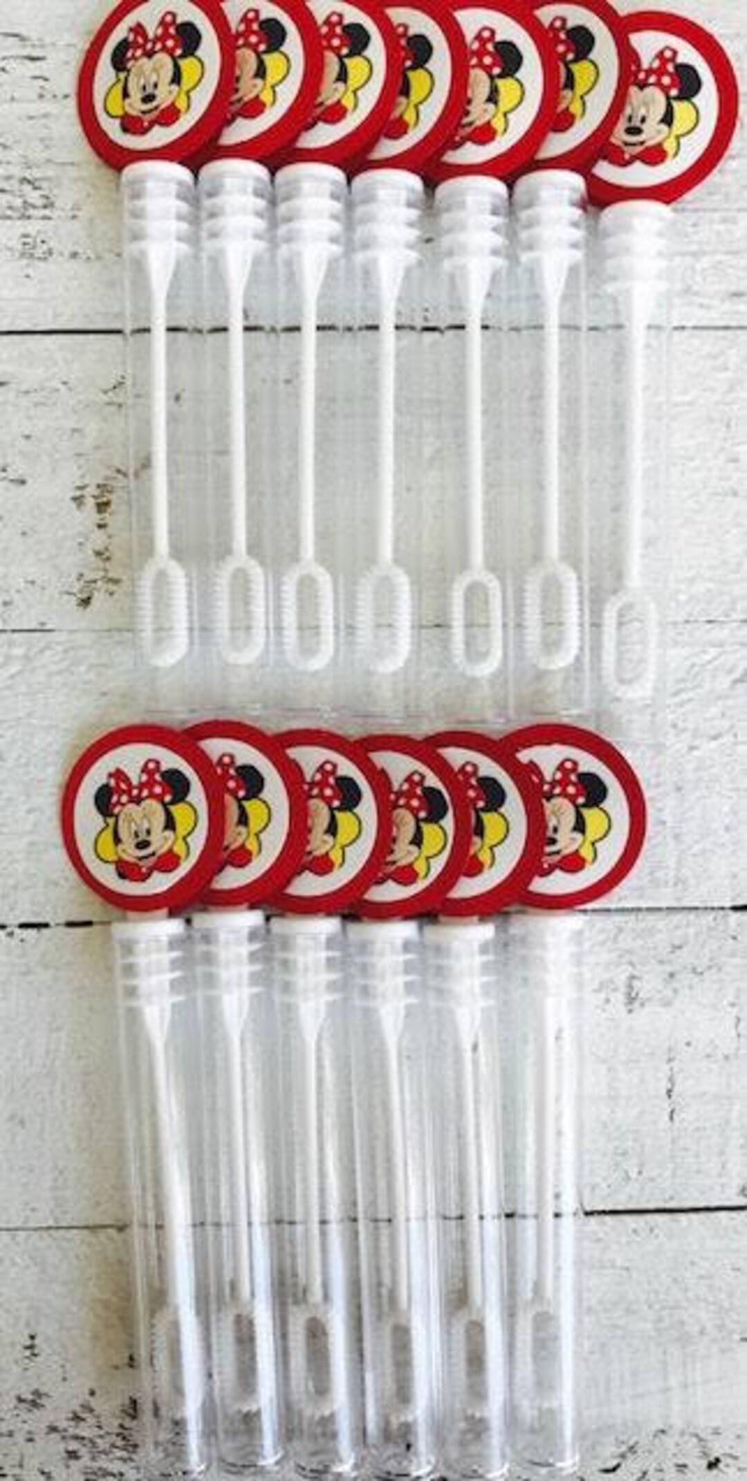 Minnie Mouse Party Favor 15 Bubble Wands Minnie Mouse Birthday Party ...