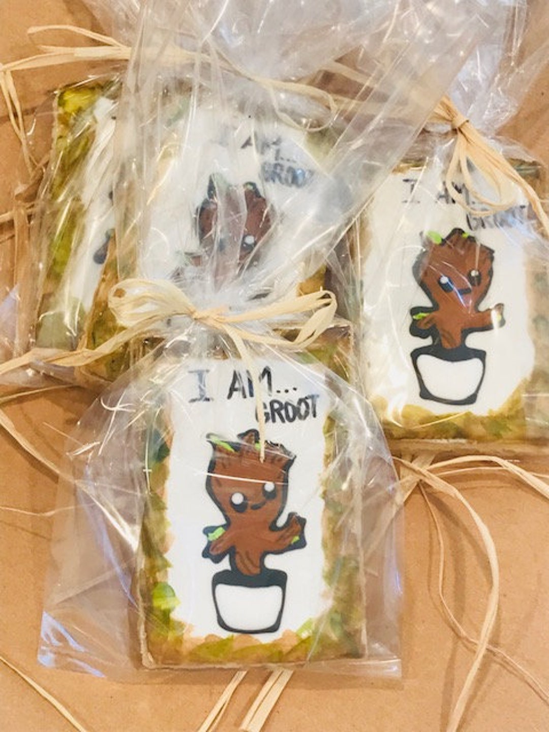 Groot Cookies Groot Party Favor I AM Groot Guardians of the - Etsy