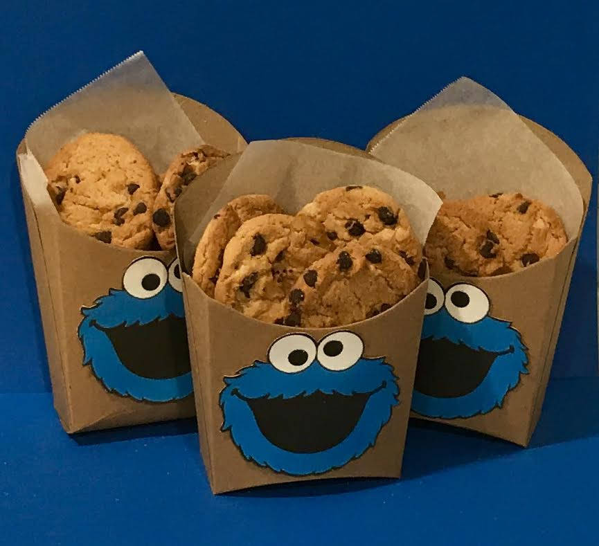 Cookie Monster Party Favor Boxes 12pcs Cookie Monster Birthday Etsy