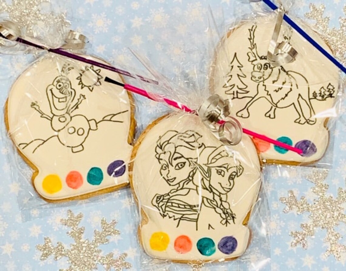 Frozen Birthday Frozen Cookies 12 Frozen Party Favor Frozen - Etsy