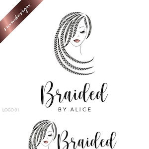 Braiding Logo, Braids Logo, Hair Extension Logo, Wigs Logo, Hair ...