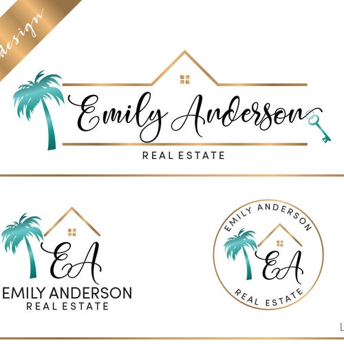 Palm Tree Logo Real Estate Logo Design Key Logo House Logo - Etsy