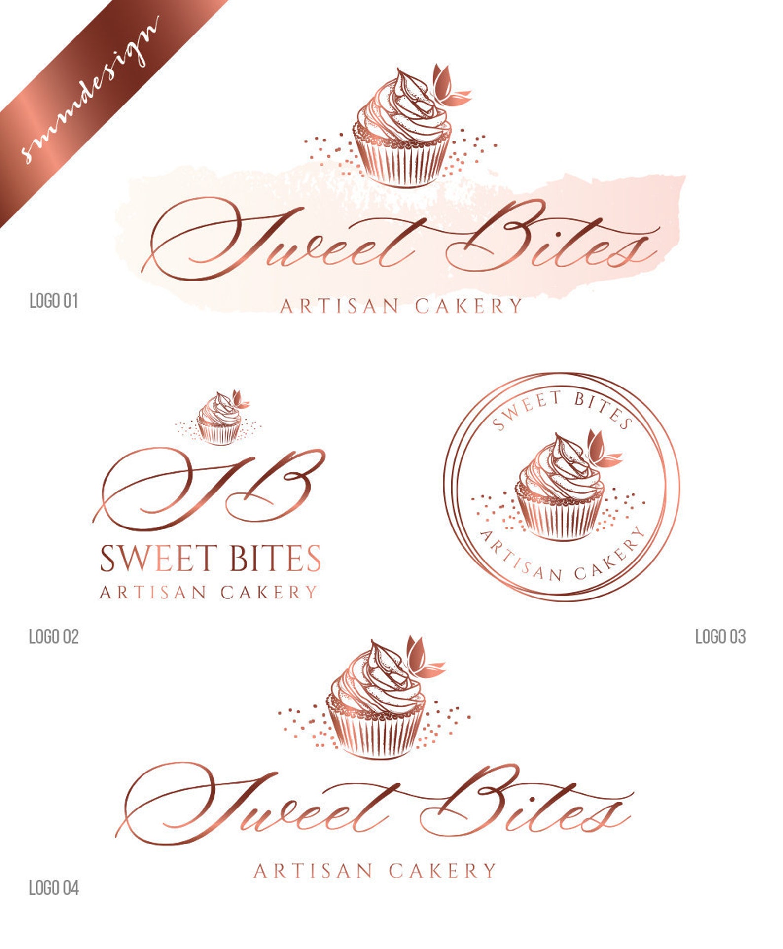 Premade Bakery Logo Cake Logo Design Cupcake Logo Bakery | Etsy