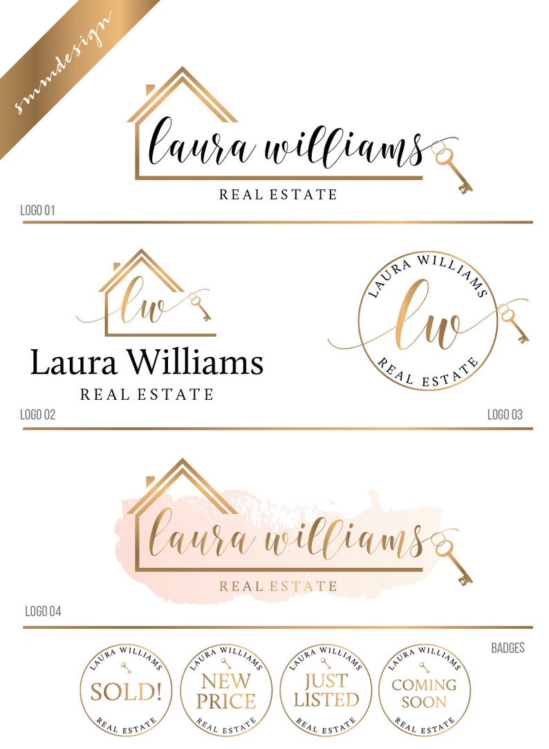 Custom Logo Design Realty Real Estate Branding Real Estate | Etsy