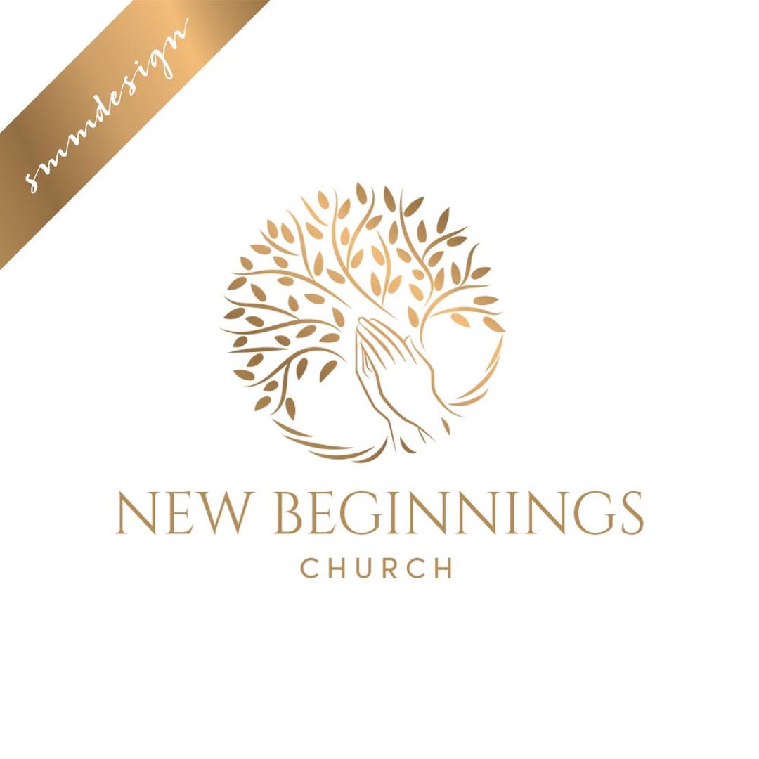 Church Logo Design With Praying Hands 827 - Etsy