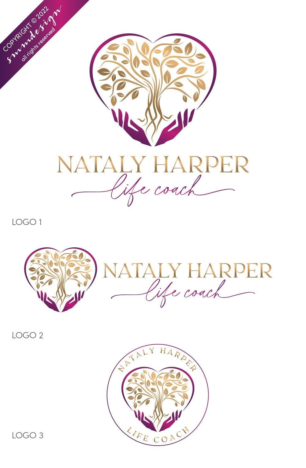 Life Coach Logo Design Heart Logo Therapist Logo Yoga - Etsy