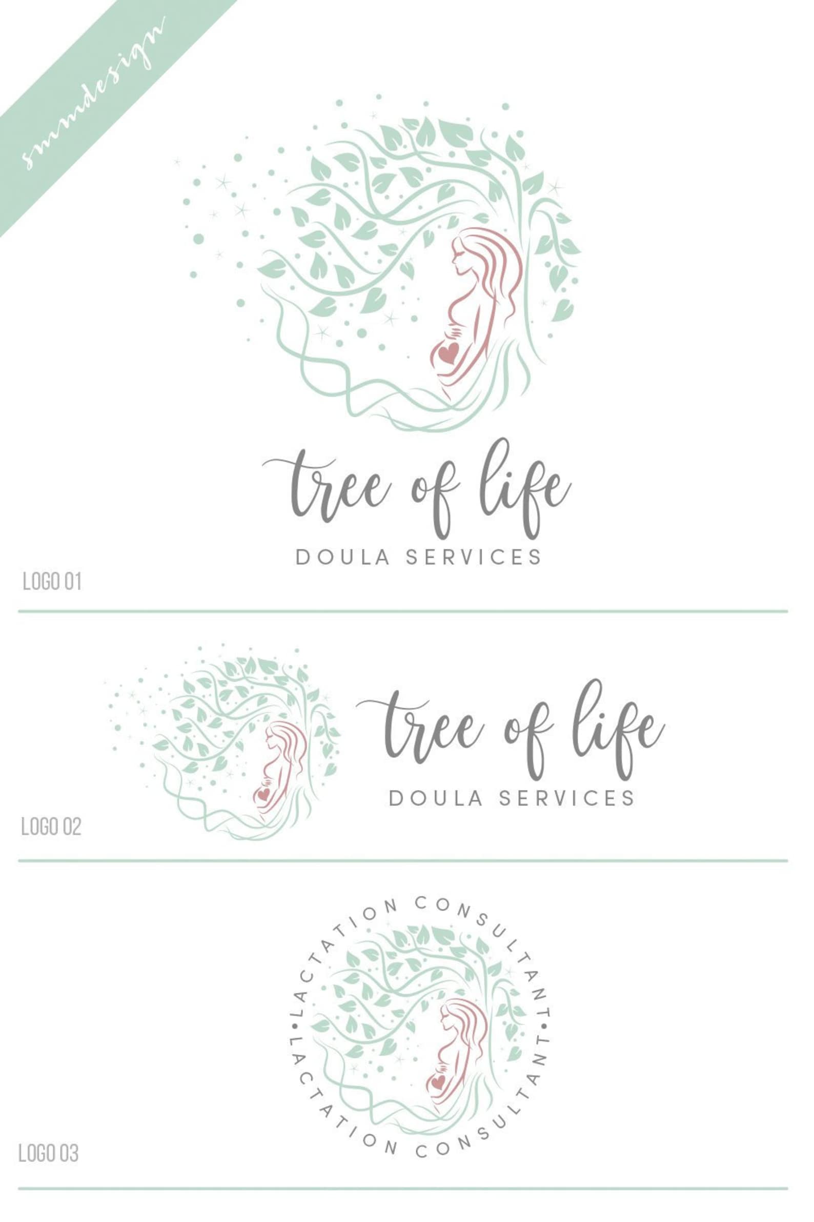 Doula Logo, Premade Logo Design, Birth Logo, Pregnancy Logo, Midwife ...