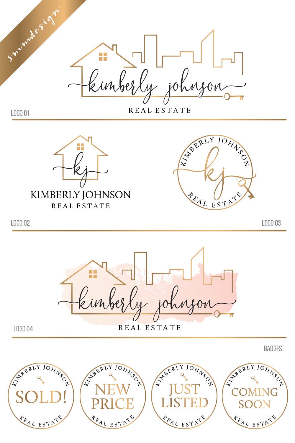 Real Estate Branding Custom Logo Design Realty Real Estate - Etsy Canada