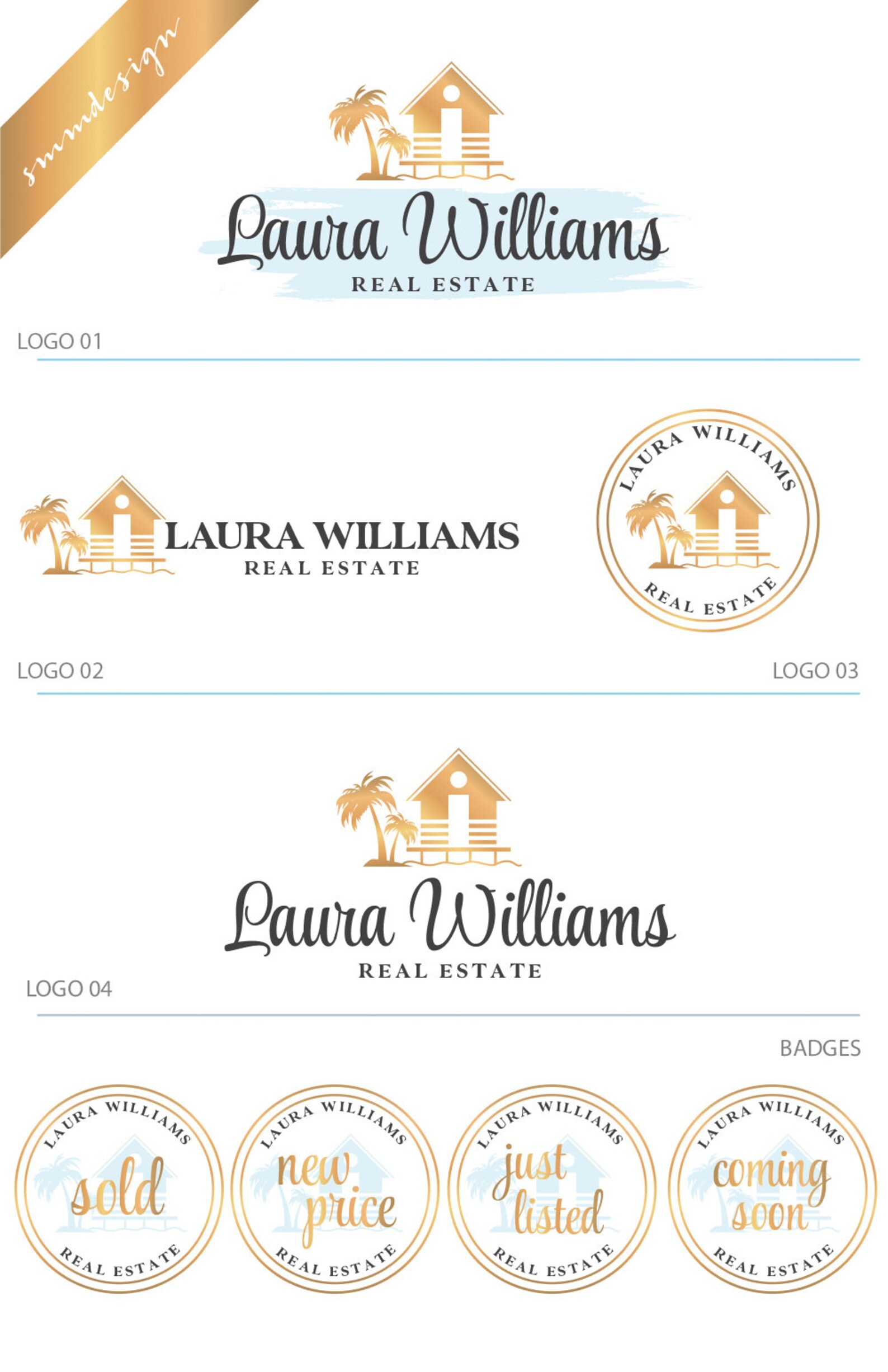 Beach House Logo for Real Estate Agents Realty Logo Beach - Etsy