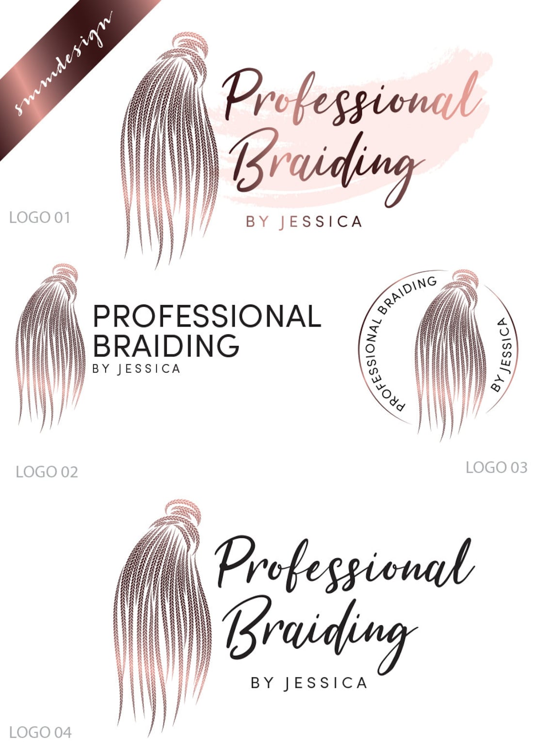 Braiding Logo Professional Braiding Logo Braids Logo Hair - Etsy