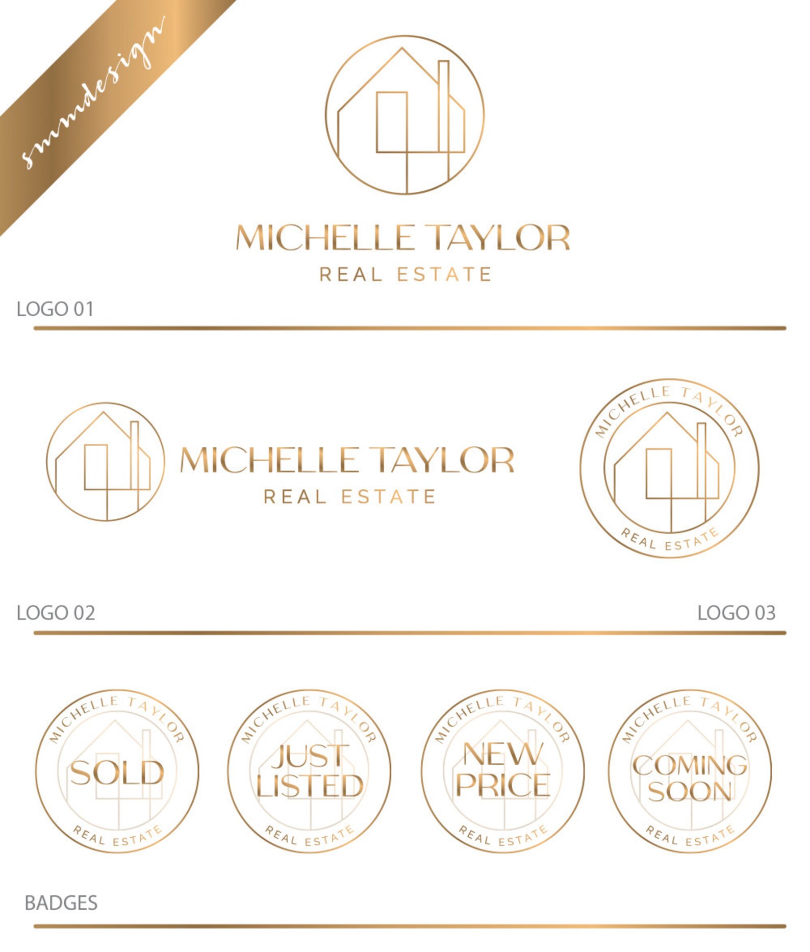 Real Estate Logo Realtor Logo Design Modern Agent Logo | Etsy