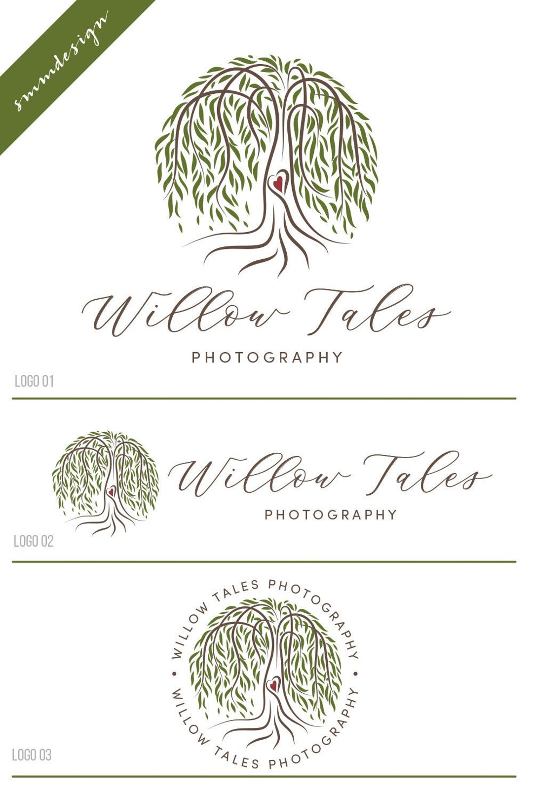 Logo Design, Willow Tree Logo, Photography Logo and Watermark, Tree ...