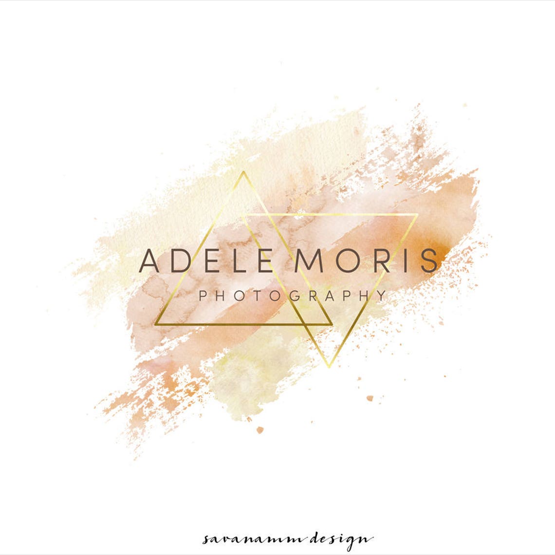 Watercolor Logo Logo Design Branding Package Geometric | Etsy