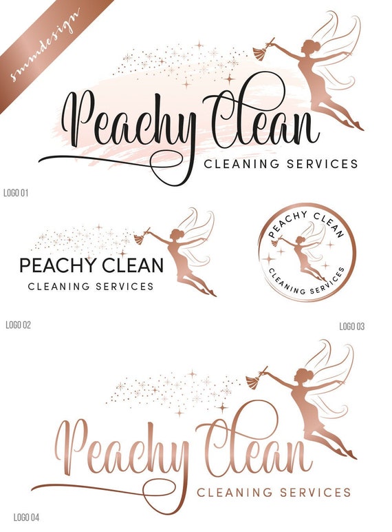 Cleaning Logo Design Fairy Logo Maid Service Cleaning | Etsy