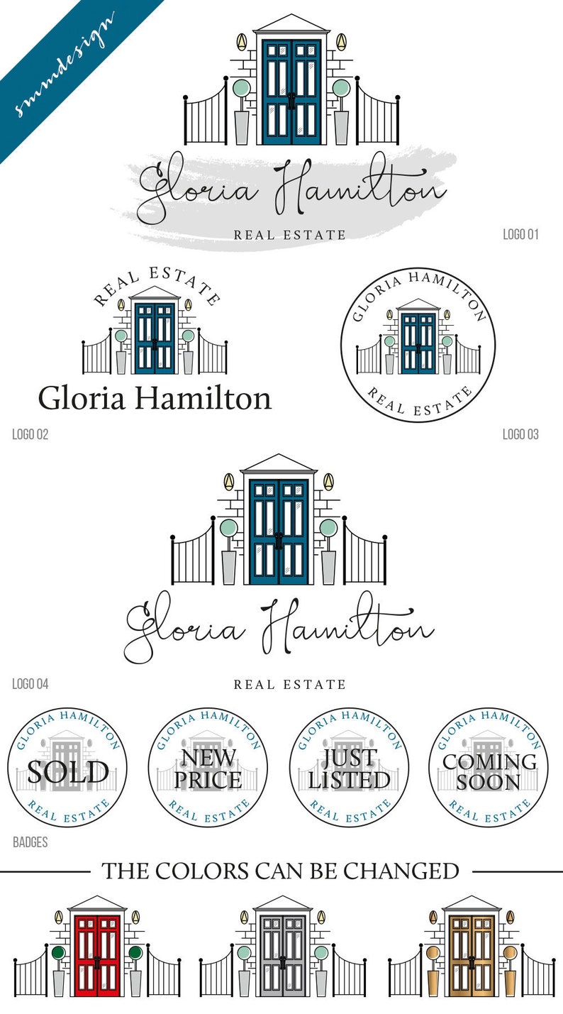 Vintage Door Real Estate Logo Front Door Logo Realty Logo - Etsy