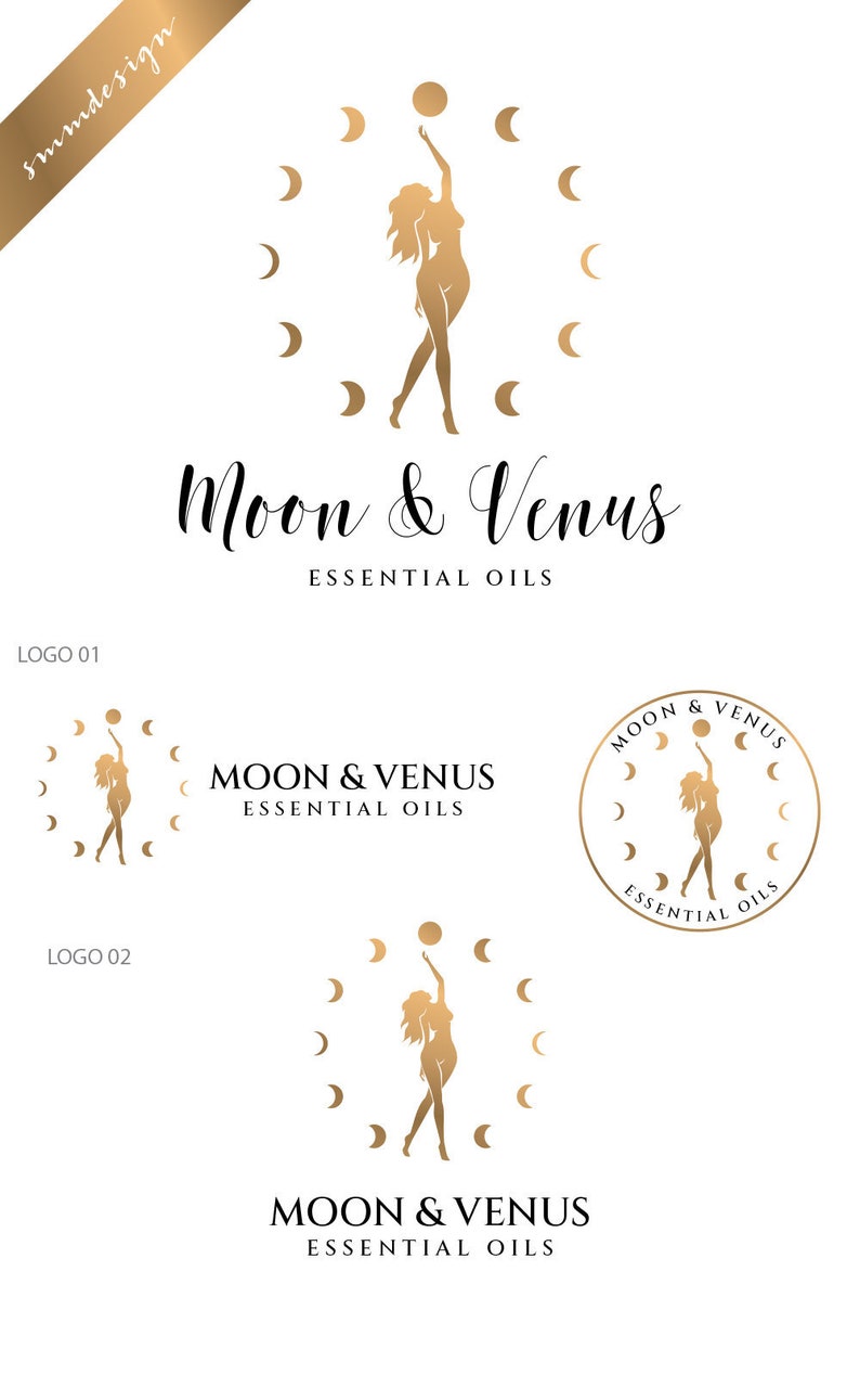 Moon Phases Logo Venus Logo Design Moon Logo Spiritual - Etsy