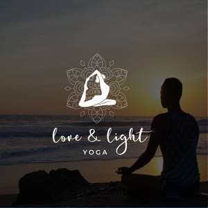 Gold Yoga Logo Yoga Pose Logo Watermark Custom Logo | Etsy