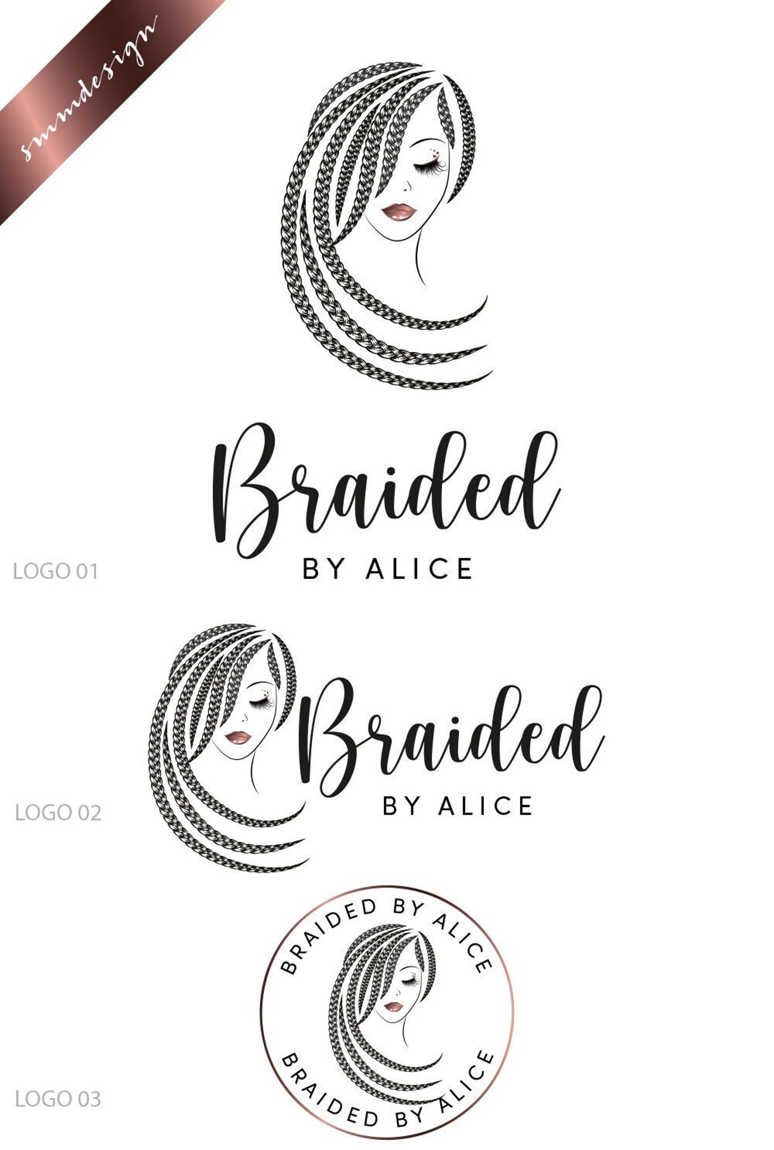 Braiding Logo Braids Logo Hair Extension Logo Wigs Logo - Etsy