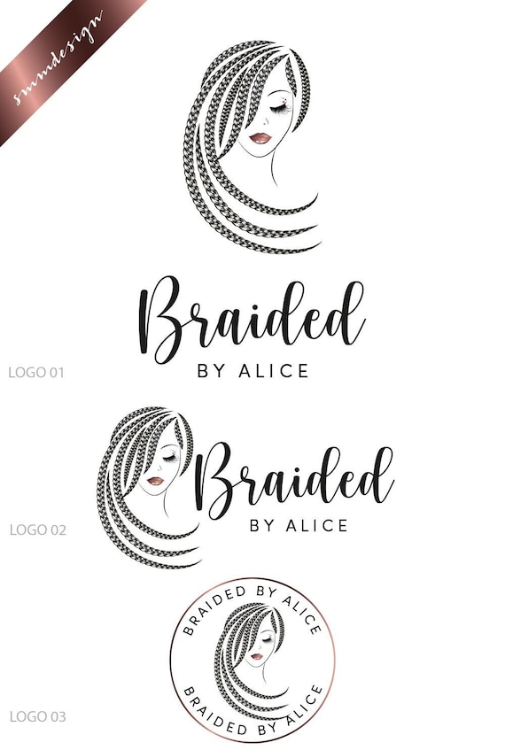 Braiding Logo Braids Logo Hair Extension Logo Wigs Logo | Etsy