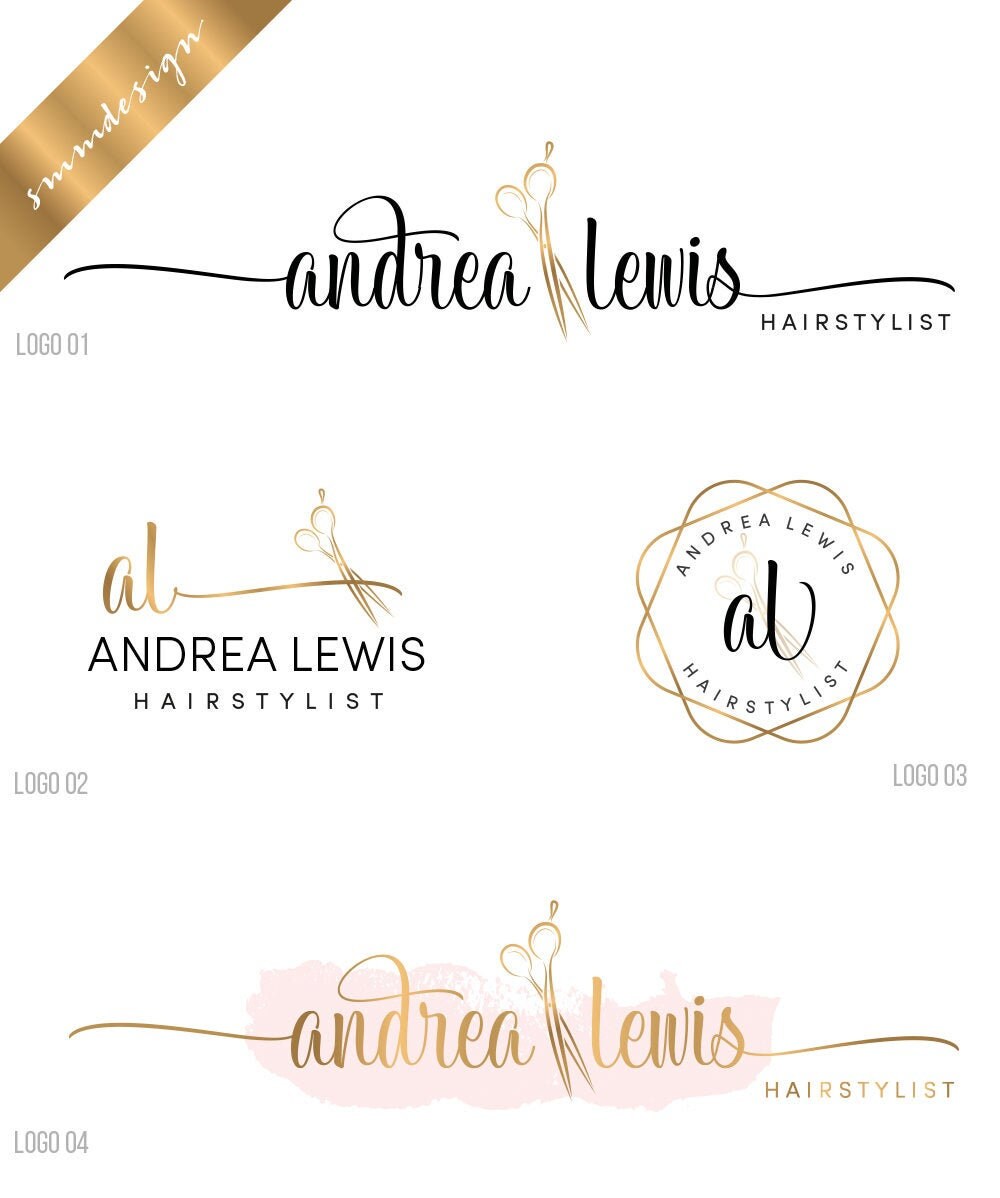 Hairdresser Logo Logo Design Hair Salon Logo Hair Stylist | Etsy