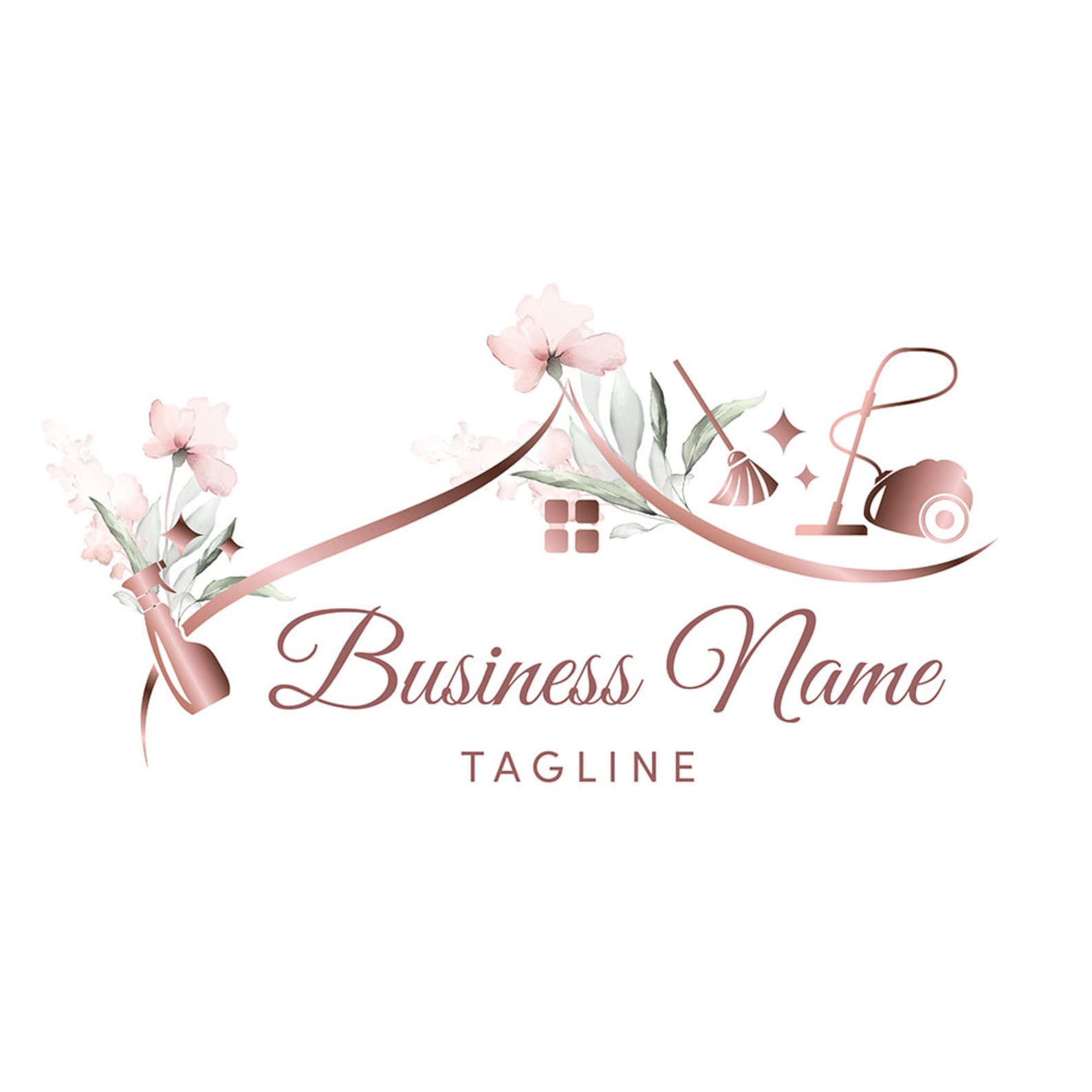 Personalized Housekeeping Cleaning Service Business Logo Design 674 - Etsy