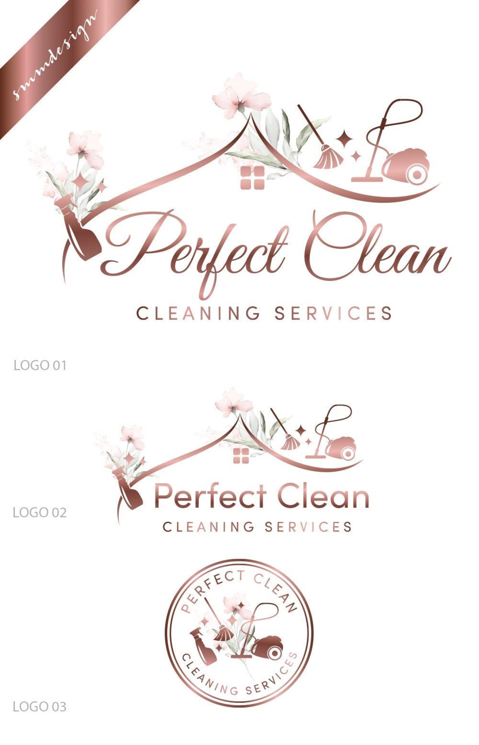 Personalized Housekeeping Cleaning Service Business Logo Design 674 - Etsy