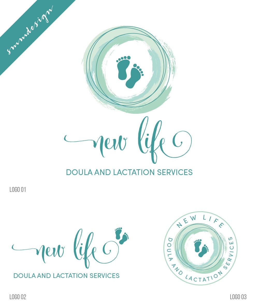 Design & Templates Stationery Prenatal Mom Pregnant Premade Logo Doula ...