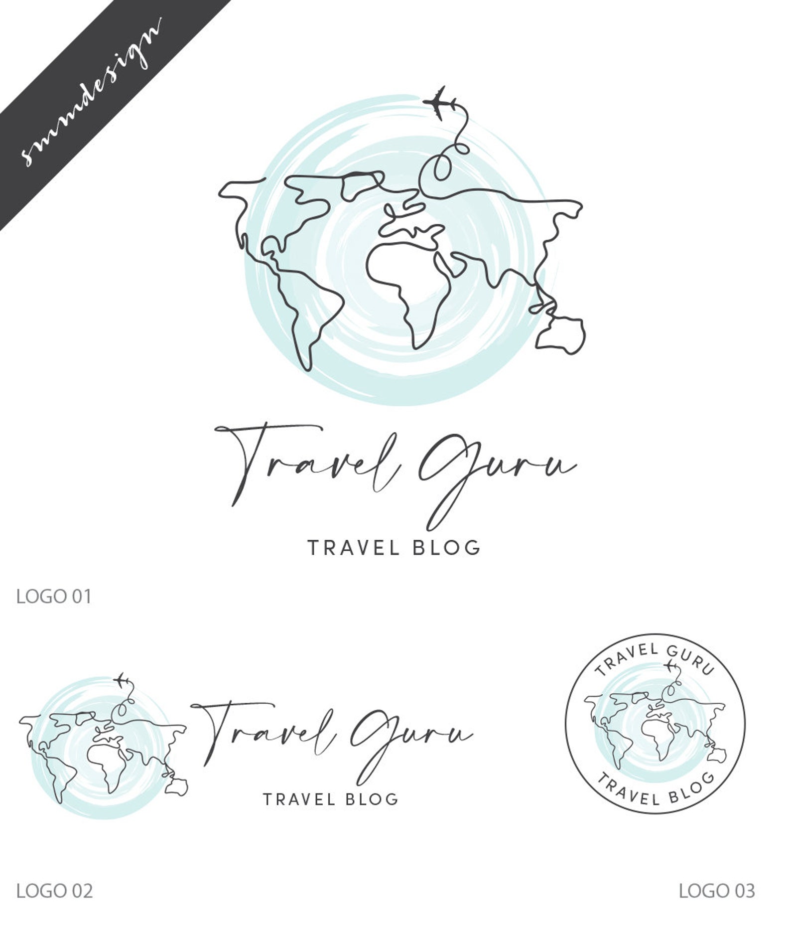 Travel Logo Travel Blog Logo Travel Blogger Logo Line Art - Etsy