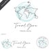 Travel Logo, Travel Blog Logo, Travel Blogger Logo, Line Art World Map ...
