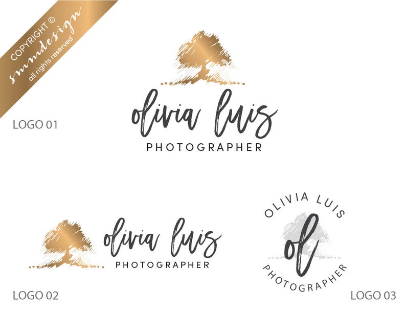 Tree Logo Design Photography Branding Tree Logo Watermark | Etsy