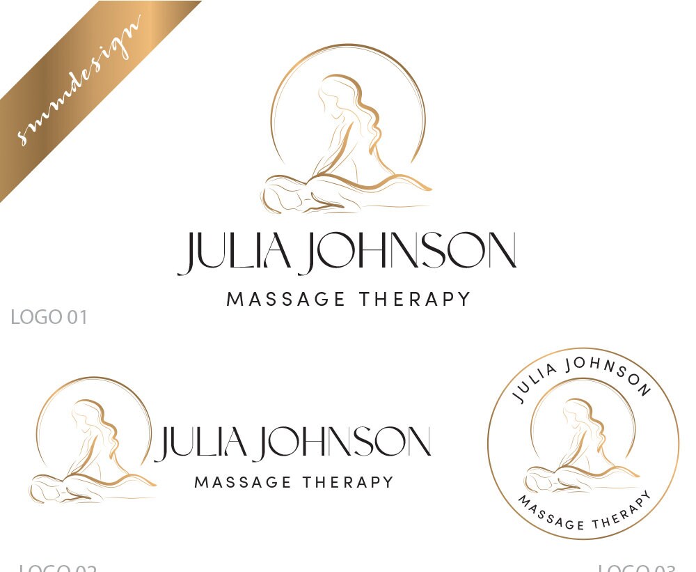 Minimalist Massage Therapy Logo: Woman Silhouette Spa Design - Etsy