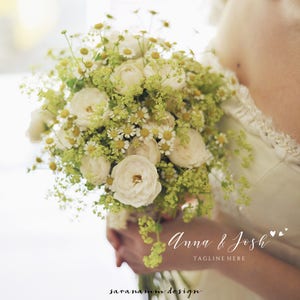 Watercolor Wedding Logo Design, Rose Gold Photography Logo, Premade ...