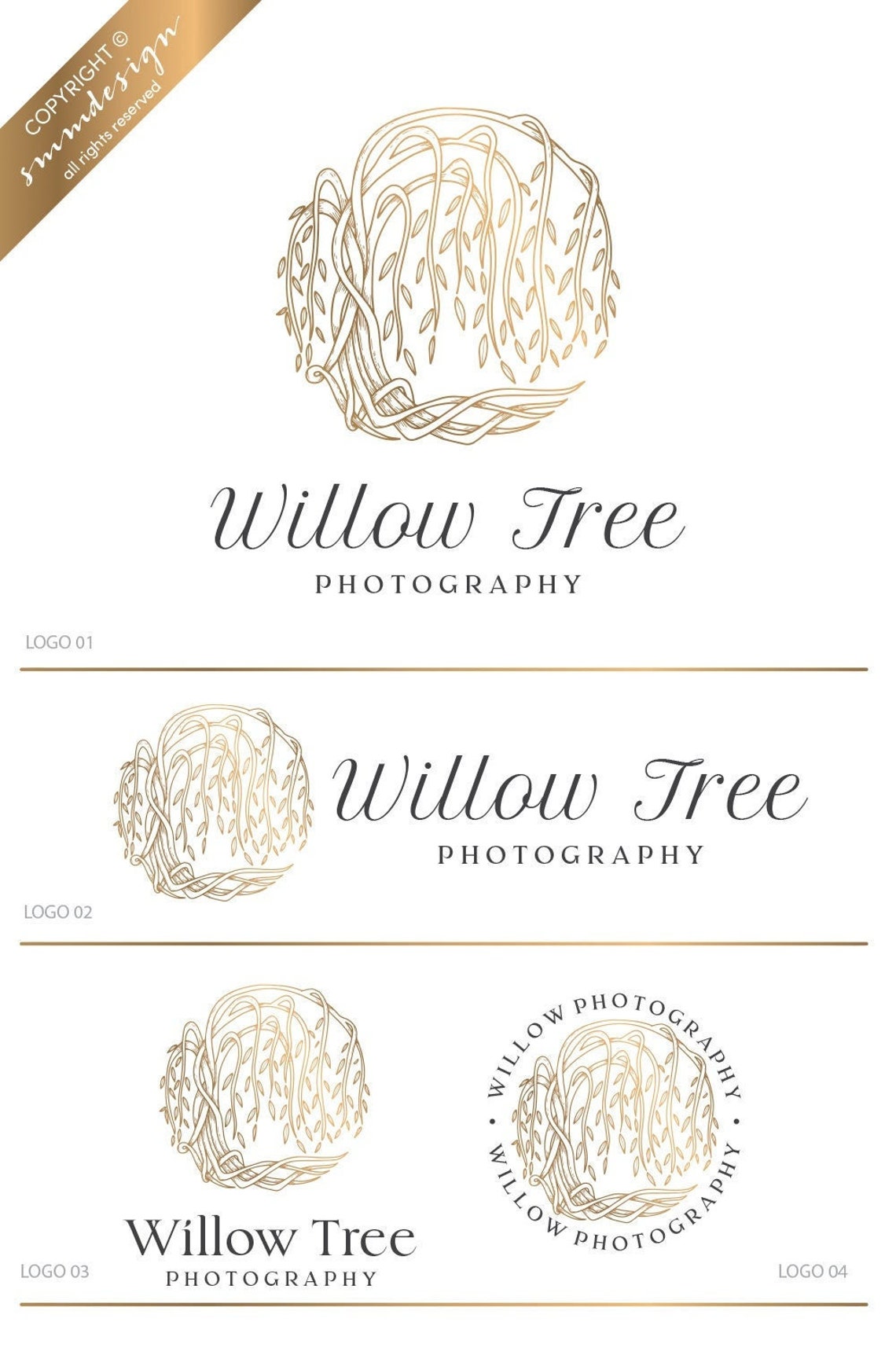 Logo Design Willow Tree Logo Photography Logo and Watermark - Etsy