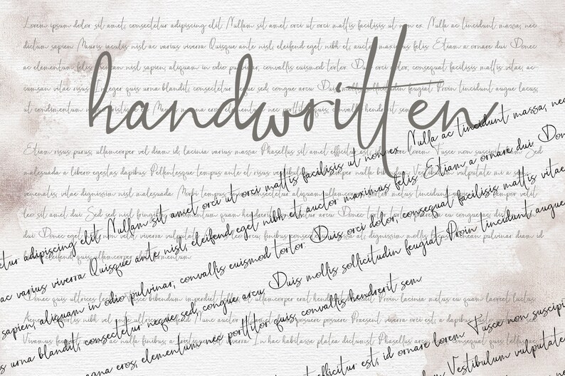 Handwritten Font Script Font Commercial Use Font Hand Drawn | Etsy