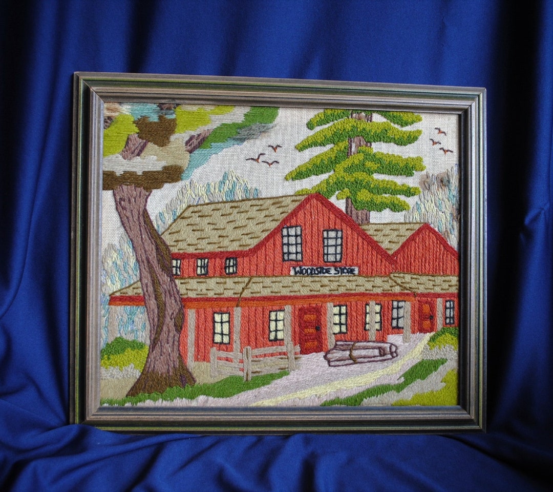 Vintage Crewel of Woodside Store Beautifully Done Excellent Condition ...