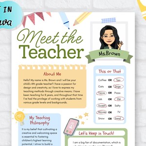 Meet the Teacher EDITABLE Classroom Printable Template, Meet the ...