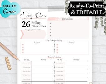 Editable Schedule/ Editable Homeschool Schedule/ Schedule for - Etsy