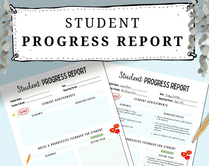 Homeschool Report Card, Printable Report Card, Editable Report Card ...